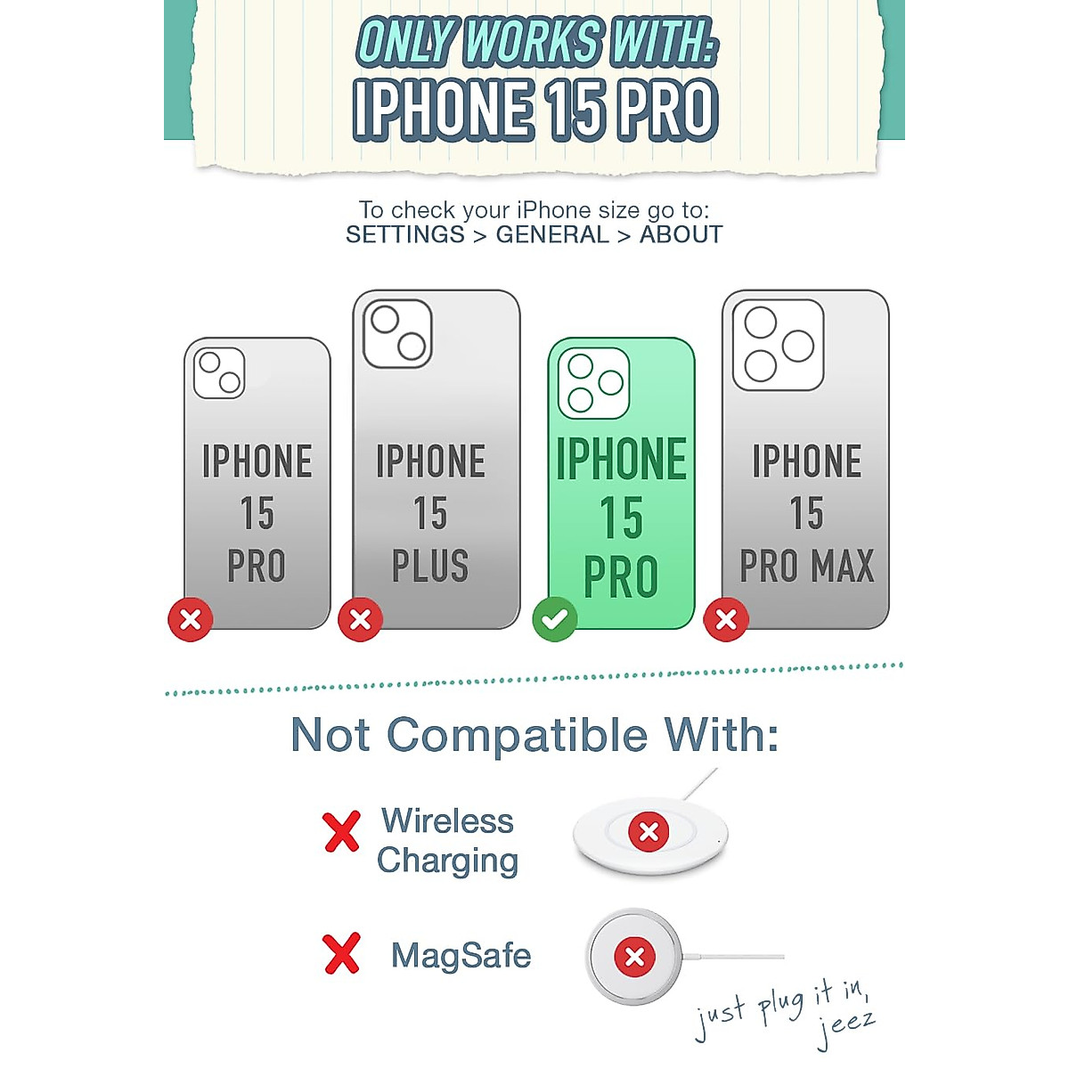 Smartish iPhone 15 Pro Wallet Case - Wallet Slayer Vol. 1 [Slim + Protective] Credit Card Holder - Drop Tested Hidden Card Slot Cover Compatible with Apple iPhone 15 Pro Case Wallet - Black Tie Affair