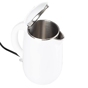 Electric Kettle - Auto-Off Rapid Boil Water Heater with Stainless-Steel Interior and Double Wall Construction by Classic Cuisine (White)