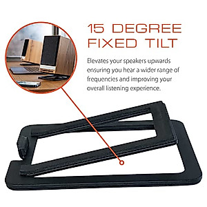 Audioengine HD3 Powered Bluetooth Speakers and DS1M Metal Desktop Speaker Stands Bundle (Walnut)