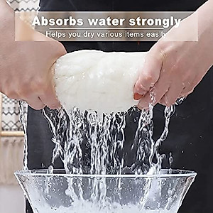 Hipruict Hand Towel with Hanging Loop, Set of 5 Hand Towels with Hanging Loop.Strongly Absorbent Hand Towels in Soft Microfibre with a Wheat Spike Pattern, Suitable for Kitchens and Bathrooms