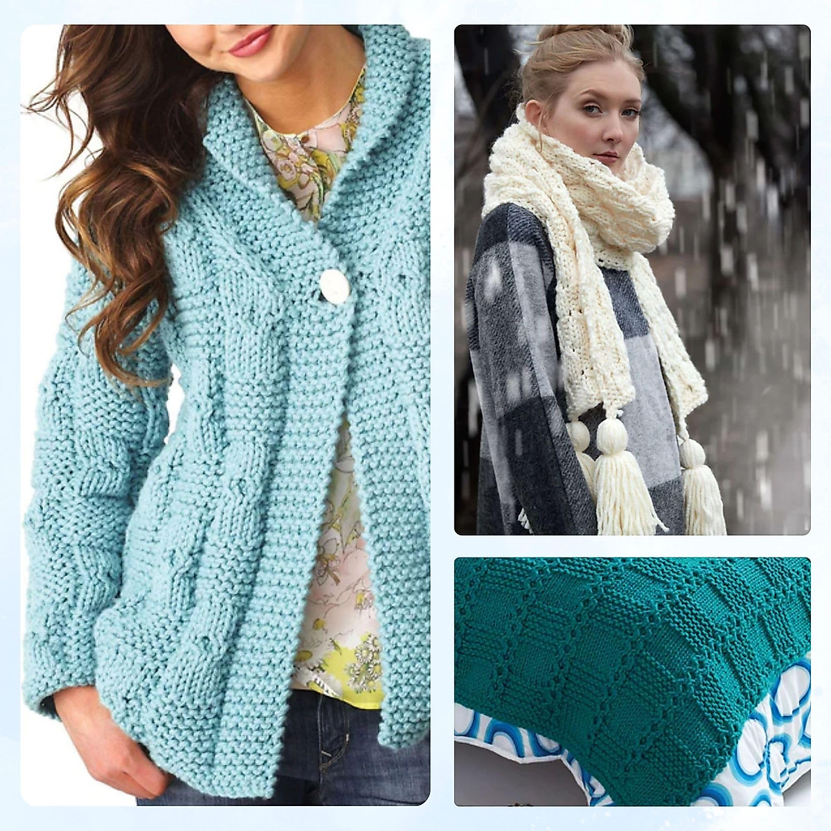 Bernat Softee Chunky Ombre Natures Way 161129-29012 (3-Skeins - Same Dye Lot) Chunky Bulky #5 Acrylic Yarn for Crocheting and Knitting - Bundle with 1 Artsiga Crafts Project Bag