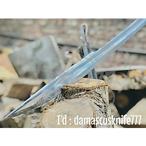 NoonKnives:Ertugrul Series (ErtugrulSword) custom made totally, carbon steel balde handle leather strip