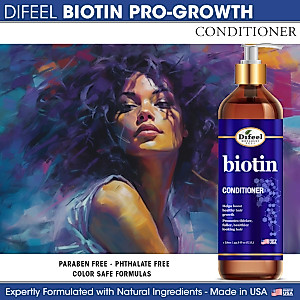 Difeel Pro-Growth Biotin Conditioner for Hair Growth 33.8 oz. - Conditioner for Thin Hair