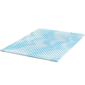 ZINUS 1.5 Inch Swirl Gel Cooling Memory Foam Mattress Topper, Smaller, More Convenient WonderBox Packaging, Cooling, Airflow Design, CertiPUR-US Certified, Full