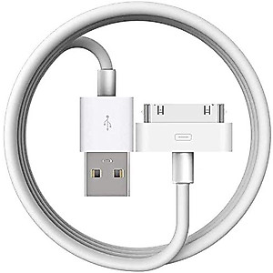 [Apple MFi Certified] 30-Pin to USB Cable for iPhone 4 Charging and Sync Data Connector Support for iPhone 4 4s, iPhone 3G 3GS, iPad 3 2 1,iPod Classic iPod Touch iPod Nano