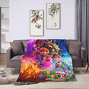 Cartoon Blanket Warm Throw Blanket Ultra-Soft Blanket for Bed Car Sofa Bedroom 50"X40"