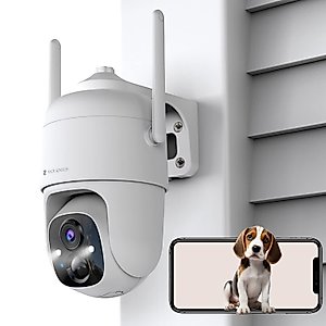 rockspace Outdoor WiFi Security Camera, 360° View Security Camera Wireless Outdoor, Pan Tilt Solar Powered with 1080p Night Vision, 2.4 Ghz Wi-Fi, 2-Way Talk, Motion Detection, Ip65 Waterproof