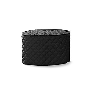Covermates Keepsakes - Oval Appliance Cover - Dust Protection - Stain Resistant - Washable - Appliance Cover-Black