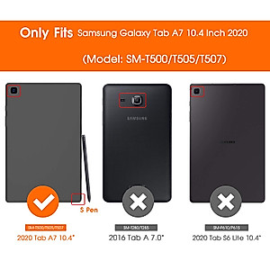 Soke Galaxy Tab A7 10.4 Case 2020, Premium Shock Proof Stand Folio Case,Multi- Viewing Angles, Hard PC Back Cover for Samsung Galaxy Tab A7 10.4 inch Tablet [SM-T500/T505/T507],Black