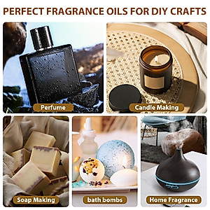 FUHITIM Fragrance Oil Gentlemen's Set, Scented Oil for Candle Scents for Candle Making, Soap Making Scents, Diffuser Oils Scents | Leather, Sweet Tobacco, Teakwood, Bay Rum, Cedar, Sandalwood (6*10ML)