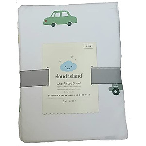 Cloud Island Fitted Crib Sheet- Transportation | Baby Boy Crib Sheet | Fitted Crib Sheet Cars, Tractors