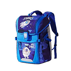 SUNVENO Toddler Backpack Lightweight Reduction Spine Protection Backpack Schoolbag for Primary School kids (Space Blue)