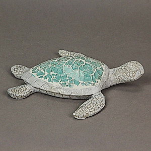 Things2Die4 7 Inch Resin Sea Turtle Sculpture Wall Hanging Beach Home Decor Decorative Art