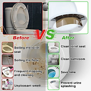 LISINAN Pee Guard for Toilet Seat-Prevent Pee Splash,Potty Training Kids (and Adults) from Peeing Through The Gap Between The Toilet seat and Bowl,Beneficial to Elderly, Disabled and Kids (2 pcs)