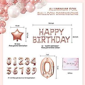 180Pcs Rose Gold Balloon Arch Kit， Rose Gold Balloon Decoration Set for Wedding Baby Shower Birthday Bachelorette Holiday Anniversary Graduation Party Decorations Supplies for Girls and Women