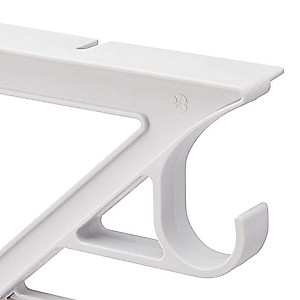 Amazon Basics Closet Bracket with Extra Diagonal Storage - Large(15.5x9.8x2.2)White, 2-Pack