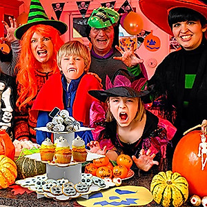 Cupcake Stand,3 Set of Square 3-Tier Dessert Plates Mini Cakes Fruit Candy Display Tower Cookie Tray Rack Candy Buffet Holder Cake Stand Cardboard Cupcake Stand Tiered Serving Stand (White)