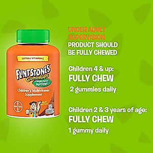 Flintstones Gummies Kids Vitamins with Immunity Support*, Kids and Toddler Multivitamin with Vitamin C, Vitamin D, B12, Zinc & more, Orange 150ct