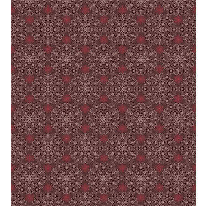 Ambesonne Maroon Duvet Cover Set, Detailed Ornate Flowers Curves Swirls Petals Dusky Victorian Garden, Decorative 3 Piece Bedding Set with 2 Pillow Shams, King Size, Burgundy Maroon