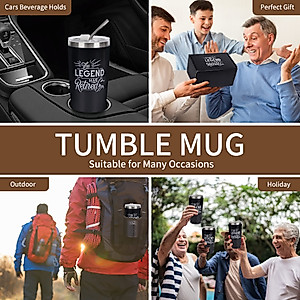 Kolewo4ever 9 Pcs Retirement Gift for Men Happy Retirement Gifts for Coworker, Teachers, Dad, Grandpa Best Retirement Gifts Box with Insulated Tumbler Baseball Cap Socks