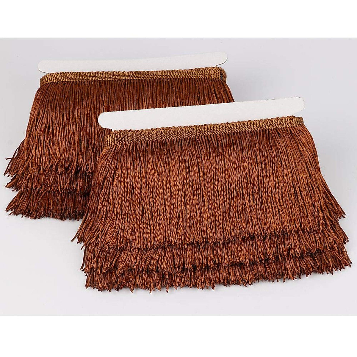 Heartwish268 Fringe Trim Lace Polyerter Fibre Tassel 4inch Wide 10 Yards Long for Clothes Accessories Latin Wedding Dress DIY Lamp Shade Decoration Black (Coffee)