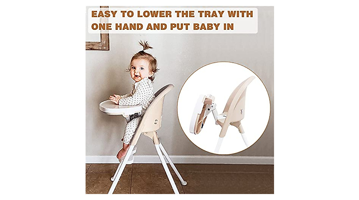 Modern 3-in-1 Folding High Chair - Space Saving Design