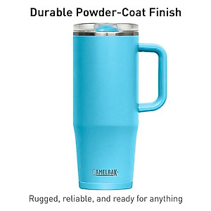 CamelBak Thrive Leak-Proof 32 oz Stainless Steel Mug for Travel, Coffee, Tea, Hot Beverages - Spill Proof Cup-holder, Nordic Blue