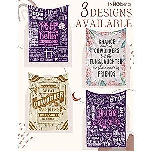 Coworker Leaving Gifts for Women Flannel Blankets Throws, Going Away Gift for Coworker, Leaving Farewell New Job Presents (50"x 65") - Purple - Finding Better Coworker Than Us