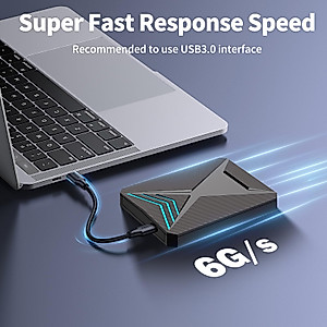 2T Retro Gaming Console HDD, Emulator Hard Drive, Emulator Console with Built-in 4280 Retro Play Games, 18 Emulator, Plug & Play Video Game Consoles for Win 8.1/10/11, Support for Adding Games