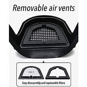 BOOTY XUENA Super Protective Face Mask Shield,Clear Anti-Fog Full Face Shield,Plastic Hd Transparent Safety Protectivefor Work,Grinding,Weed Whacking,Grass Cutting,with Replaceable Filters