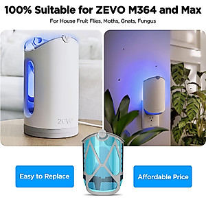 BietrunPro 8 Pack Flying Insect Trap Refill Compatible with ZEVO M364 and Max Flying Insect Trap for Indoors, 100% Replacement Refill Cartridge Kit Only Compatible with Zevo M364 and Max Bug Light
