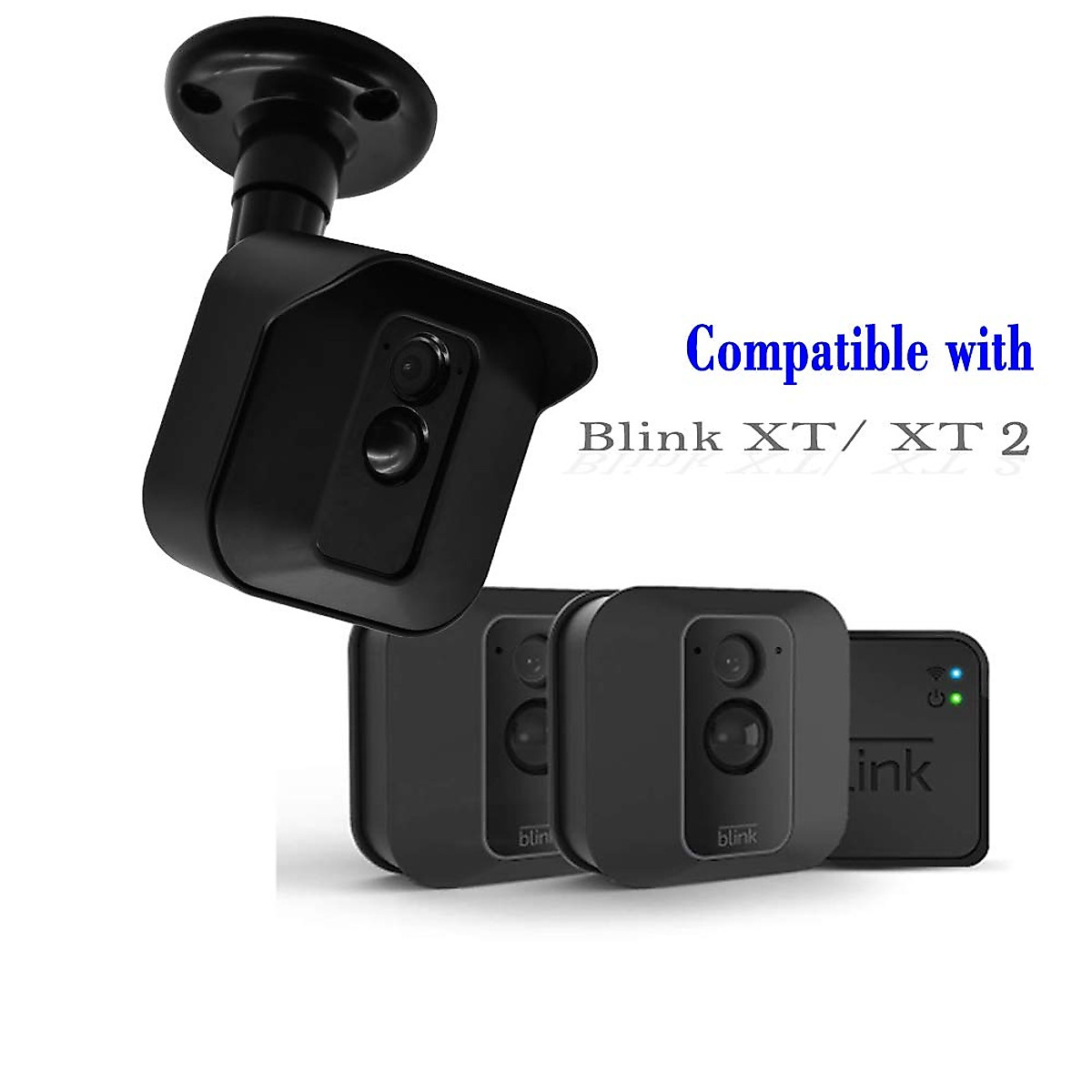 All-New Blink Camera Wall Mount Bracket, Weather Proof 360° Protective Plastic Housing Cover and Adjustable Wall Mount Bracket Indoor Outdoor Home Security Camera System Black(5 Pack)