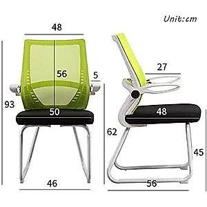 Office Chair Mesh Chair Swivel Armrest Seat Arch-Leg Table and Chair Computer Chair Ergonomic Backrest Big Class Game Chair Chair (Color : Orange) Needed