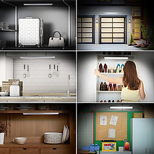 BLS 84 LED Closet Lights Battery Powered LED Lights, Super Bright Under Cabinet Lighting, Motion Sensor Light Indoor, Wireless Lights, 3200mah Rechargeable Battery Operated Lights, 120 Days Run Time