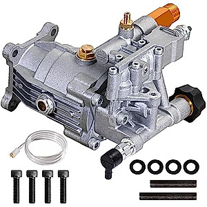 YAMATIC Pressure Washer Pump Horizontal 3/4" Shaft Max 3400 PSI 2.7 GPM Axial Cam Replacement Pump for Power Washers Compatible with Simpson 90029, 90028, Honda GC190,Dewalt dxpw3425 and More