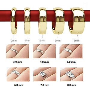 Everstone Women's Sparkle 4MM Flat Promise Ring Wedding Bands Titanium Ring Color: Platinum Engraved I Love You