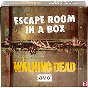 Mattel Games Escape Room in a Box:The Walking Dead Board Game, Party Game for 4 to 8 Players with Clues & Puzzles Inspired by AMC TV Series, Gift for Teens & Adults Ages 13 Years Old & Up