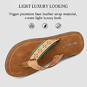 AX BOXING Flip Flops For Women Thong Sandals Faux Leather Slide Beach Pool Slipper Sandals(Aa Black,8)