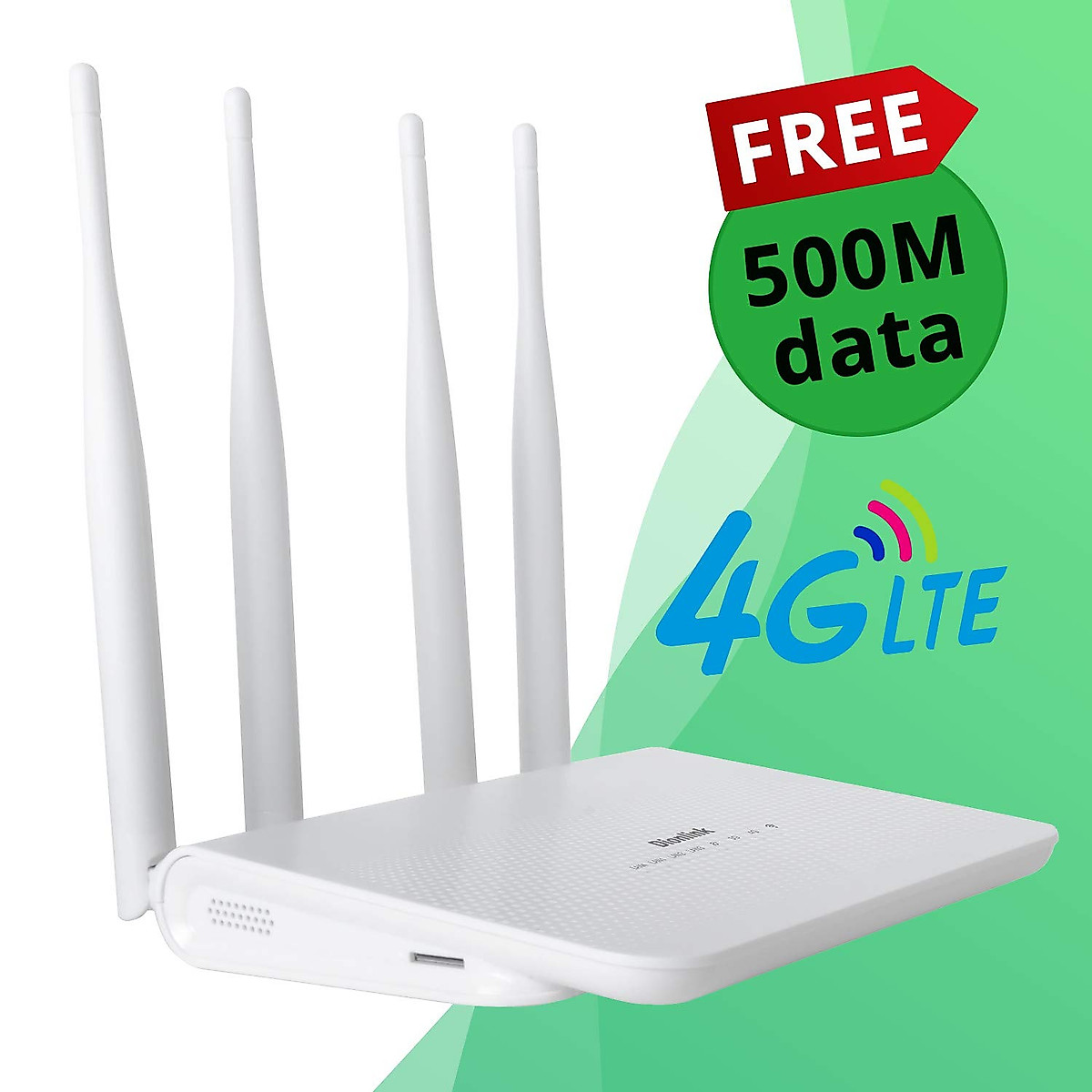 Dionlink 4G LTE CPE Unlocked 4G Wireless WiFi Router with SIM Card Slot-300Mbps WiFi Hotspot Router，Support T-Mobile and ATT (4 Antenna)