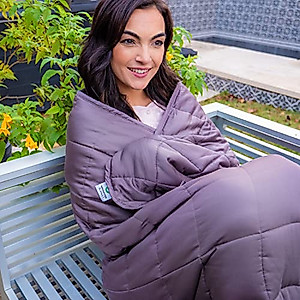 GhostBed 15 lb Weighted Blanket - 100% Cooling & Breathable Tencel Cover with Premium Glass Microbead Fill, 60" x 80" (Queen), Grey