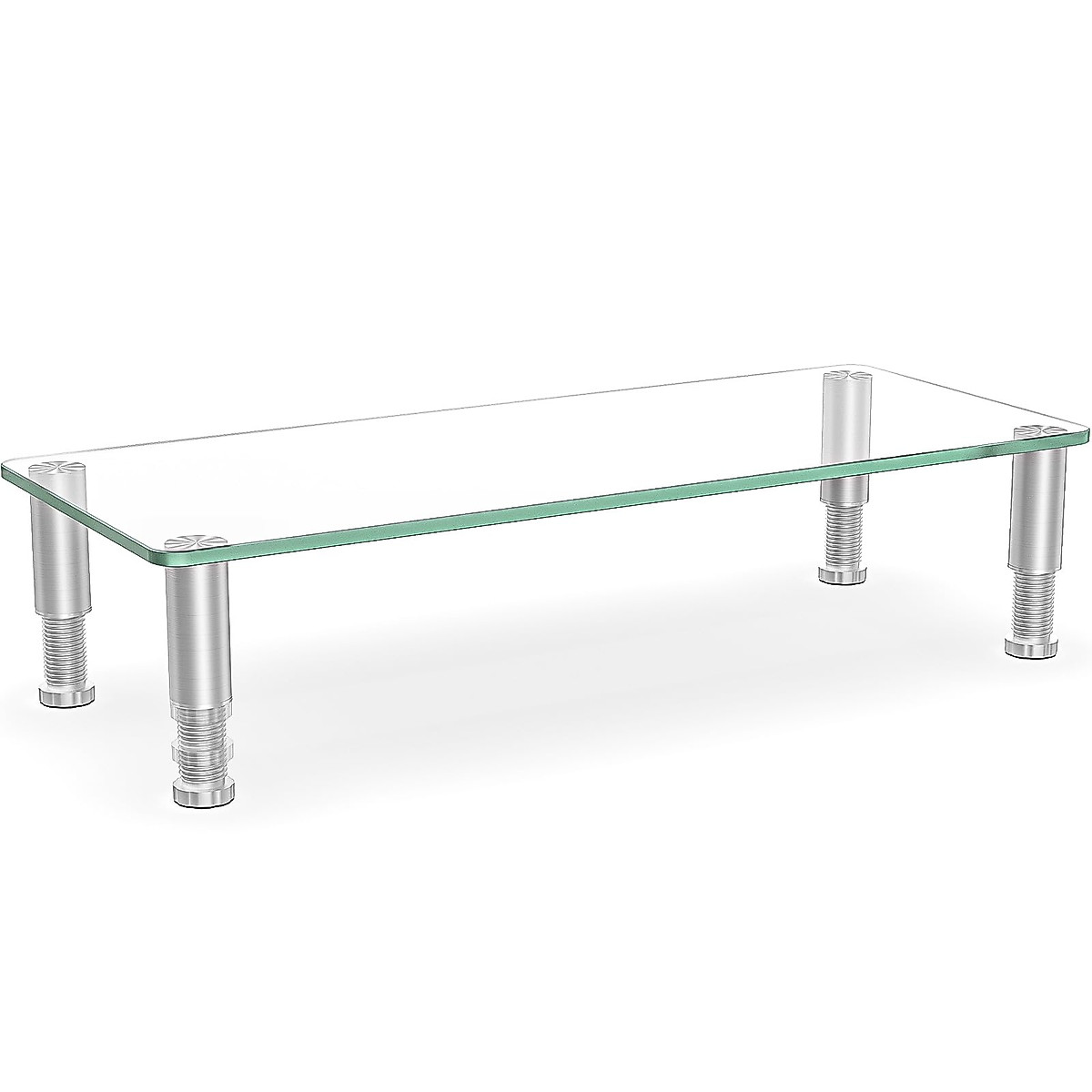 Clear Computer Monitor Riser with Height Adjustable Multi Media Desktop Stand for Flat Screen LCD LED TV, Laptop/Notebook/Xbox One,HD01T-001