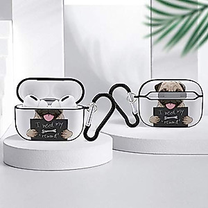 Funny Pug I Need My Reward Airpods Case Cover for Apple AirPods Pro Cute Airpod Case for Boys Girls Silicone Protective Skin Airpods Accessories with Keychain