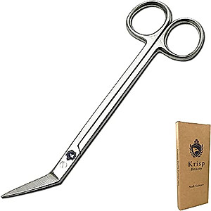 Long Handled Toenail Scissors Clippers - Podiatrist Manicure Pedicure for Seniors Elderly Men Women Ingrown Toenails Fingernail Cuticle Nail Scissor/Shear Stainless Steel (6 Inch)