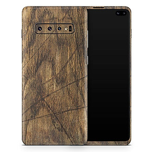 DesignSkinz Raw Wood Planks V3 Protective Vinyl Decal Wrap Skin Cover Compatible with The Samsung Galaxy S20 (Screen Trim & Back Glass Skin)