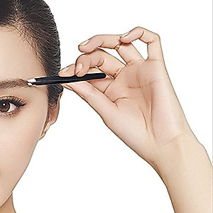 WOIWO 2PCS Professional Stainless Steel Tweezers,Oblique Mouth Metal Eyebrow Clip, Trim Eyebrow Black Eyebrow Tweezers, Eyebrow Clip Beauty Tools.