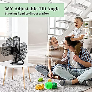 GTOUNACT 12 Inch Floor Fan 3-speed High Velocity 360°Adjustable Tilting Powerful Airflow Heavy Duty,All-Metal Construction, Convenient Carry Handle,Personal Cooling Fan with 3 Speed for Home Office