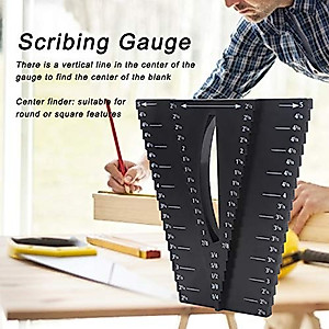 Scribing Gauge Center Finder 2 in 1 Caliper Center Line Finder Woodworking Measuring Tools HT2018229