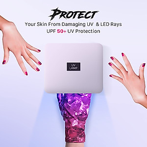 ManiGlovz - Original UPF 50+ UV Light Protective Nail Gloves | Gel Manicure & Anti UV Fingerless Gloves for Women | Driving Sun Protection