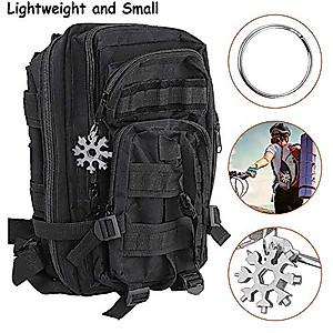 Stocking Stuffers for Men, 18-in-1 Snowflake Multi Tool, Portable Stainless Steel Snowflake Bottle Opener/Flat Phillips Screwdriver Kit/Wrench Tool snowflake tool card, Christmas Gift for Men Dad