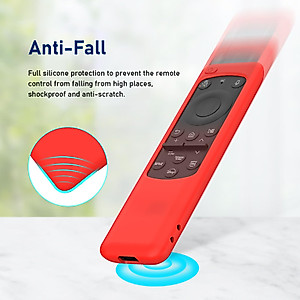 LEFXMOPHY Cover Case for BN59-01432J BN59-01432A BN59-01432 2023 Samsung Smart TV Solar Panel Remote Black Silicone Skin